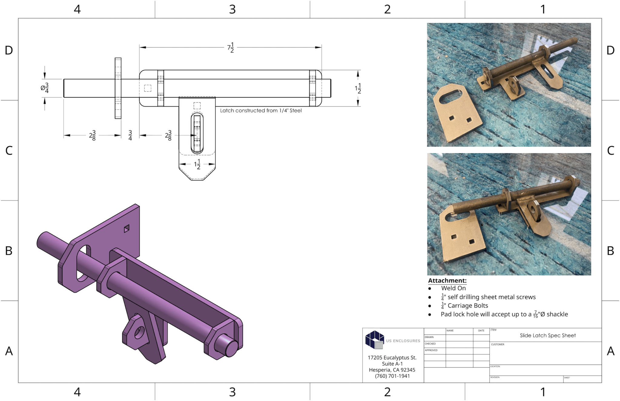 Technical Specifications - US Enclosures